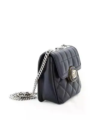 Gucci Deco Chain Flap Bag Mixed Matelasse Leather Mini Crossbody Bag