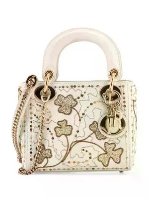 Dior Lady Chain Bag Embroidered Calfskin Mini Satchel - Multicolour