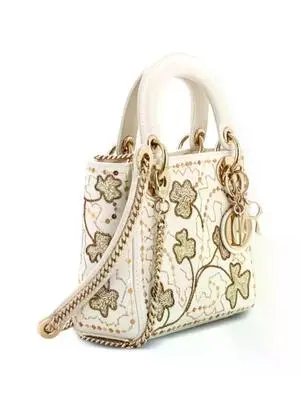 Dior Lady Chain Bag Embroidered Calfskin Mini Satchel - Multicolour