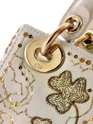 Dior Lady Chain Bag Embroidered Calfskin Mini Satchel - Multicolour
