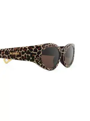 Jacquemus Ovalo Leopard-print Sunglasses