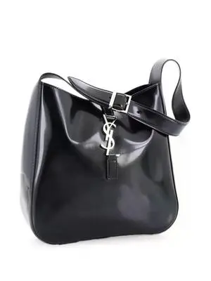 Saint Laurent Le 5 A 7 Supple Leather Small Hobo Bag - Black