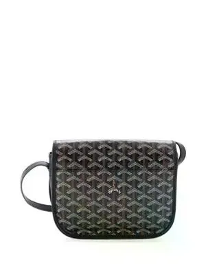 Goyard Belvedere Messenger Bag Coated Canvas With Leather Pm Crossbody Bag - Black