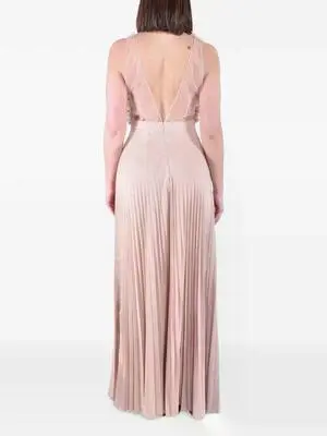 Elisabetta Franchi 3d-petals Pleated Maxi Dress