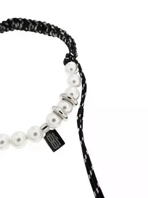 Balenciaga Malibu Pearl-embellished Cord Necklace