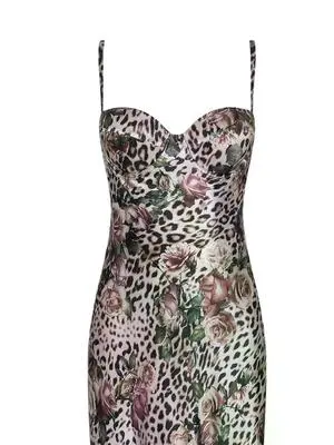 L'Agence Sayla Leopard-print Maxi Dress