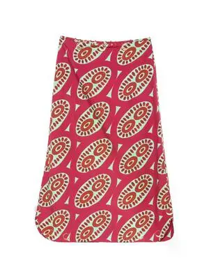 Themis Z Selena Geometric-print Midi Skirt