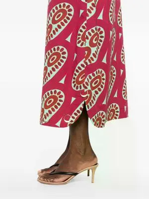 Themis Z Selena Geometric-print Midi Skirt