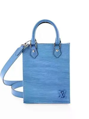 LOUIS VUITTON Petit Sac Plat Bag Epi Leather Crossbody Bag - Blue