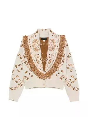 Alanui Paisley-pattern Fringed Jacket - Neutrals