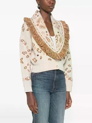 Alanui Paisley Pattern Fringed Jacket