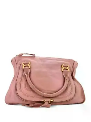 Chloé Marcie Leather Large Shoulder Bag - Pink