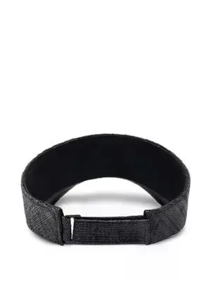 Ruslan Baginskiy Monogram Embellished Straw Visor