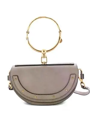Chloé Nile Leather Mini Crossbody Bag - Neutrals