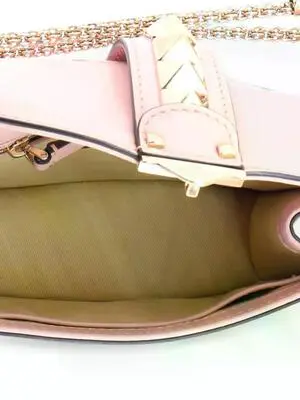 Valentino Garavani Glam Lock Leather Small Shoulder Bag