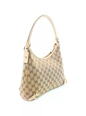 Gucci 2000s Abby Gg Canvas Shoulder Bag - Neutrals
