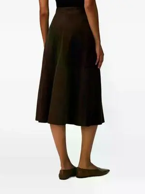 RETORI Suede Midi Skirt