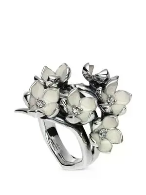 SHAUN LEANE Cherry Blossom Diamond Ring - Silver