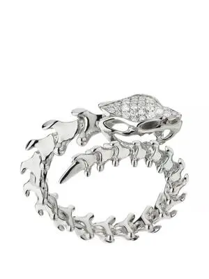 SHAUN LEANE Serpent's Trace Diamond Wrap Ring - Silver