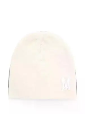 Moschino Logo-patch Beanie Hat - Neutrals