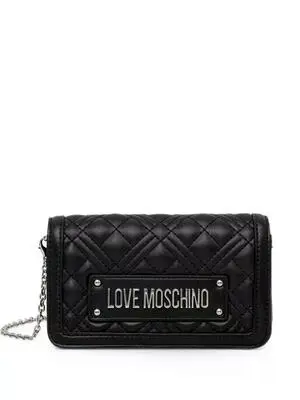 Moschino Quilted Crossbody Bag - Black