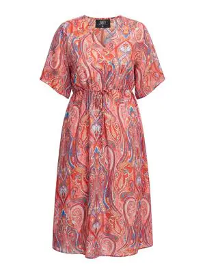 ZOEY Veda Paisley Print Viscose Midi Dress