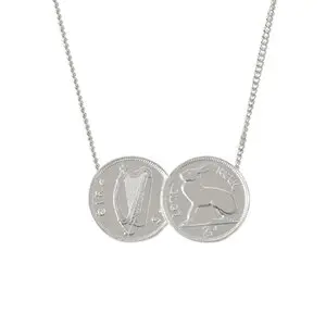 KATIE MULLALLY 3d Double Irish Coin Necklace