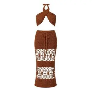 IVY SWIMWEAR Tulum Crochet Set - Brown