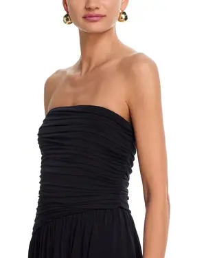 Cinq À Sept Rosine Strapless Midi Dress - Black