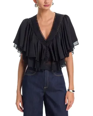 Cinq A Sept Cropped Blouses