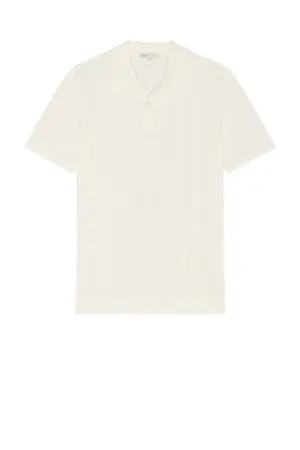 Onia Silk Ribbed Knit Polo Shirt - Ivory