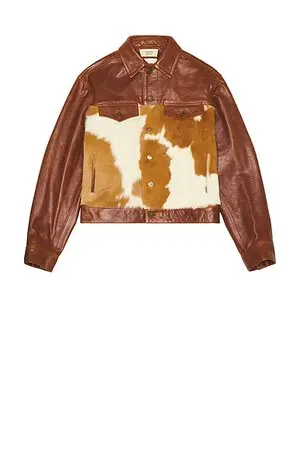 AUSTIN POST Leather Trucker Jacket