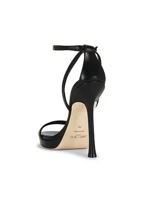 JIMMY CHOO Moza Pf 120 Stiletto Sandals - Black