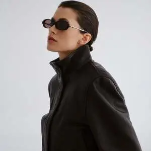 Le Specs Lichtblick Oval Sunglasses With Mechanical Temples