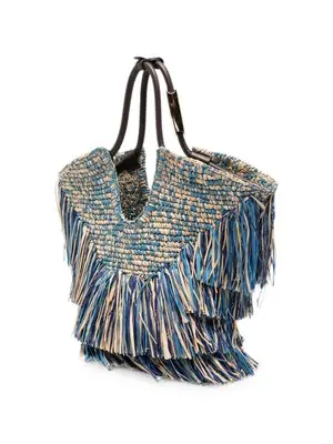 Zimmermann Goldentime Small Rafia Tote