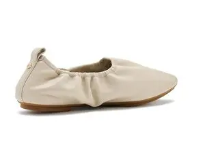 Fitflop Delicato Poise Leather Ballerinas Flat Dress Shoes - Beige