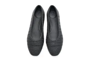 Fitflop Delicato Woven Ballerinas Flat Shoes - Black