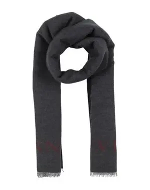 LANVIN Scarf Charcoal Virgin Wool, Silk - Grey