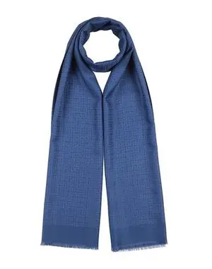 Givenchy Man Scarf Blue Size - Virgin Wool, Silk Blue