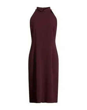 KAOS Midi Dress Burgundy Size Polyester, Elastane