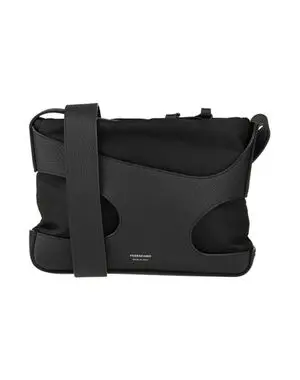 FERRAGAMO Cross-body Bag Calfskin, Polyamide, Acrylic, Polyurethane - Black