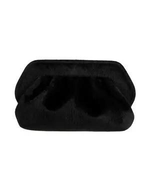 THEMOIRE Brushed-felt Gathered Large Clutch With Adjustable Shoulder Strap
