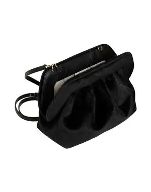 THEMOIRE Brushed-felt Gathered Large Clutch With Adjustable Shoulder Strap