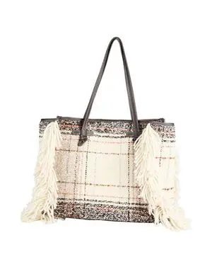 GIANNI CHIARINI Marcella Club Handbag In Textile Fibers And Leather - Beige