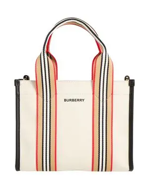 Burberry Canvas And Calfskin Tote Bag