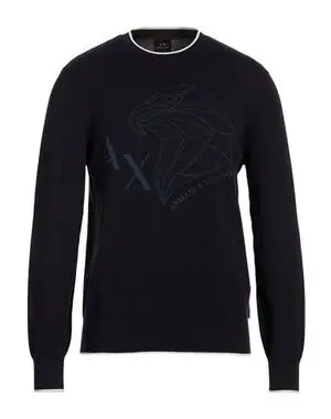Armani Exchange Sweater Midnight Size Cotton - Blue