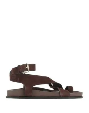 A.emery Thong Sandal Dark Size Leather - Brown