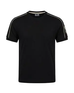 EA7 Man T-shirt Orange Size Xxl Cotton Black