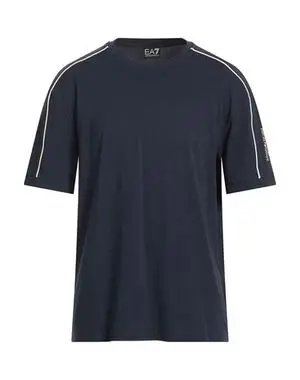 EA7 Man T-shirt Orange Size Xxl Cotton Navy