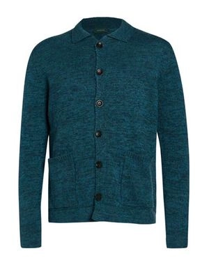 ZANONE Virgin Wool And Polyamide Cardigan - Deep Teal